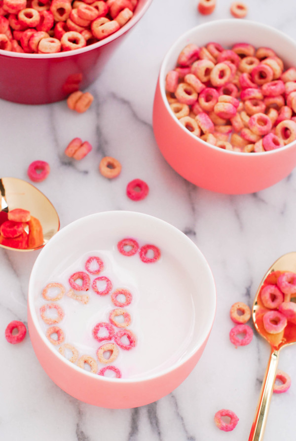 DIY Pink & Red Cheerios