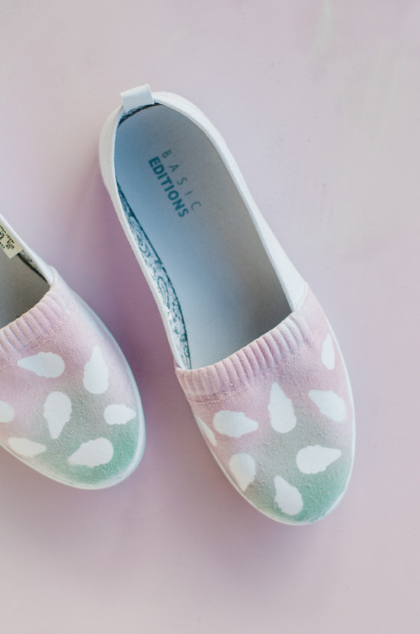 DIY Ombre Ice Cream Cone Shoes