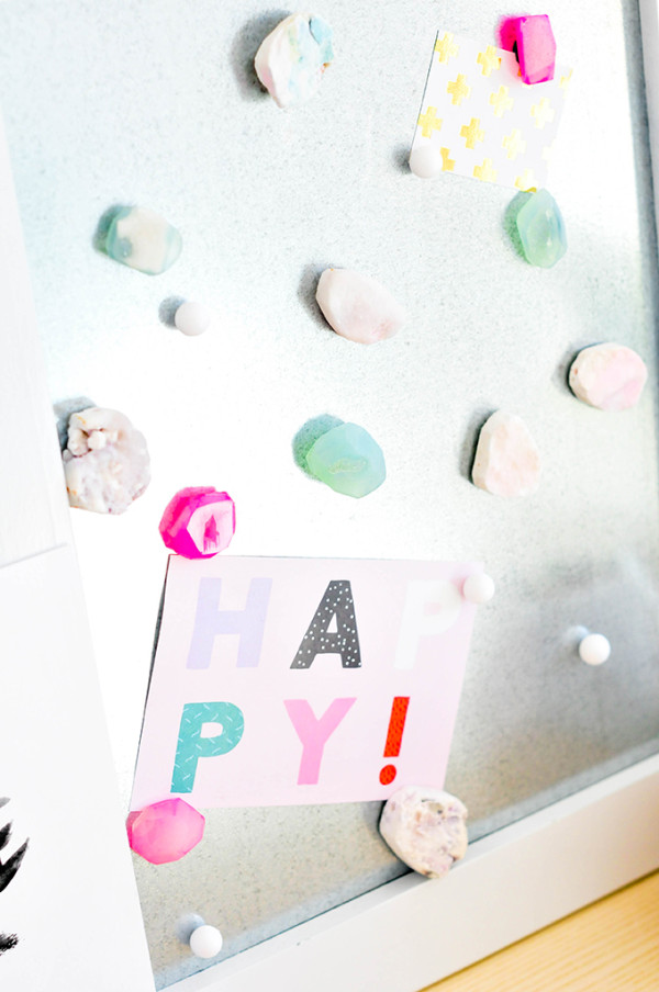 DIY \\ Easy DIY Gem Magnets To Dress Up Your Workspace